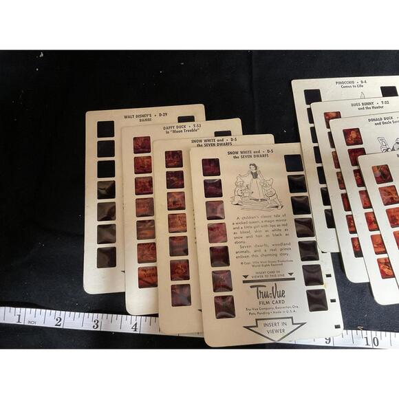 Other | Vintage Truvue Film Cards Set Walt Disney More | Poshmark
